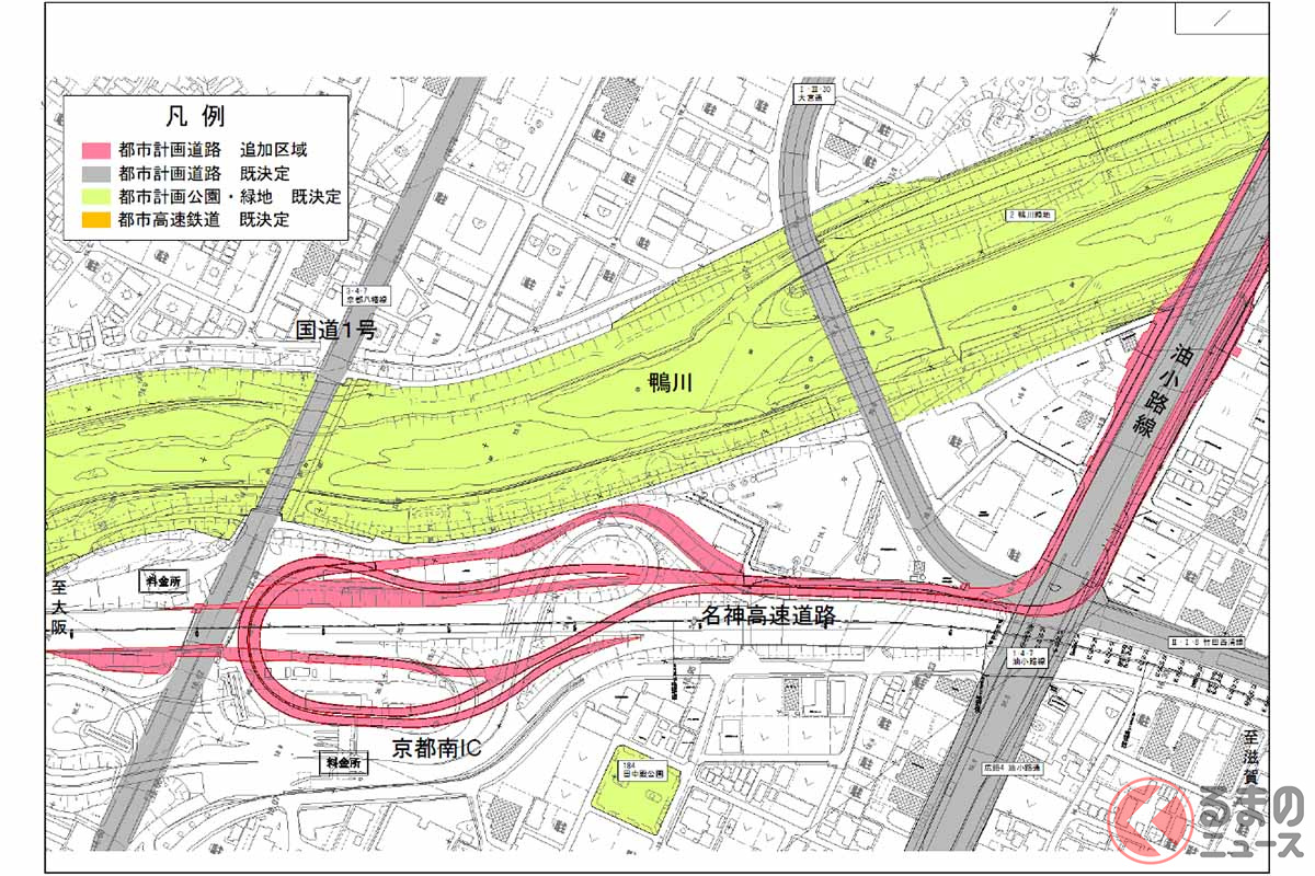 「京都の玄関口」が変わる!? 名神の京都南IC渋滞はスルー “クセ強”な「京都南JCT」計画とは（くるまのニュース） | 自動車情報・ニュース - carview!