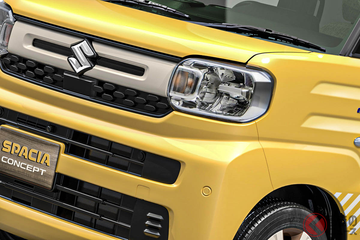 スズキが新型「軽“スライドドア”ワゴン」初公開！ 6年ぶり全面刷新で「ゴツさ」もアップ!? 次期型「スペーシア」まもなく登場か（くるまのニュース） | 自動車情報・ニュース - carview!