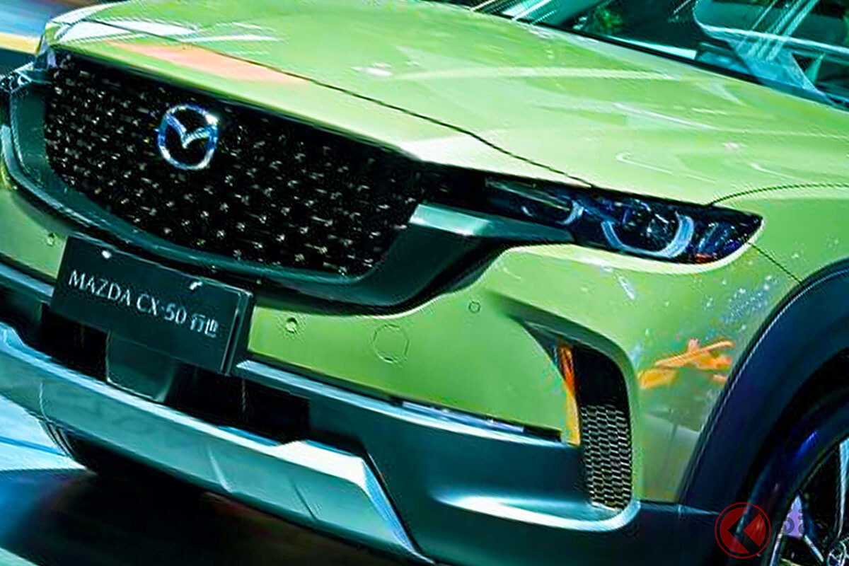 マツダが迫力満点の「新型ワイルドSUV」公開！ 悪路走破性バツグンの「アウトドア仕様」がカッコいい！ 新型「CX-50」中国で約312万円から（くるまのニュース） | 自動車情報・ニュース ...