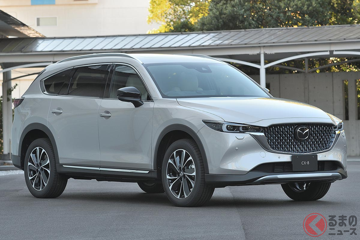 全長5m超の最強マツダ車お披露目！ 新型高級3列SUV「CX-90」米で世界初公開！ 日本の「CX-8」と何が違う？（くるまのニュース） | 自動車情報・ニュース - carview!