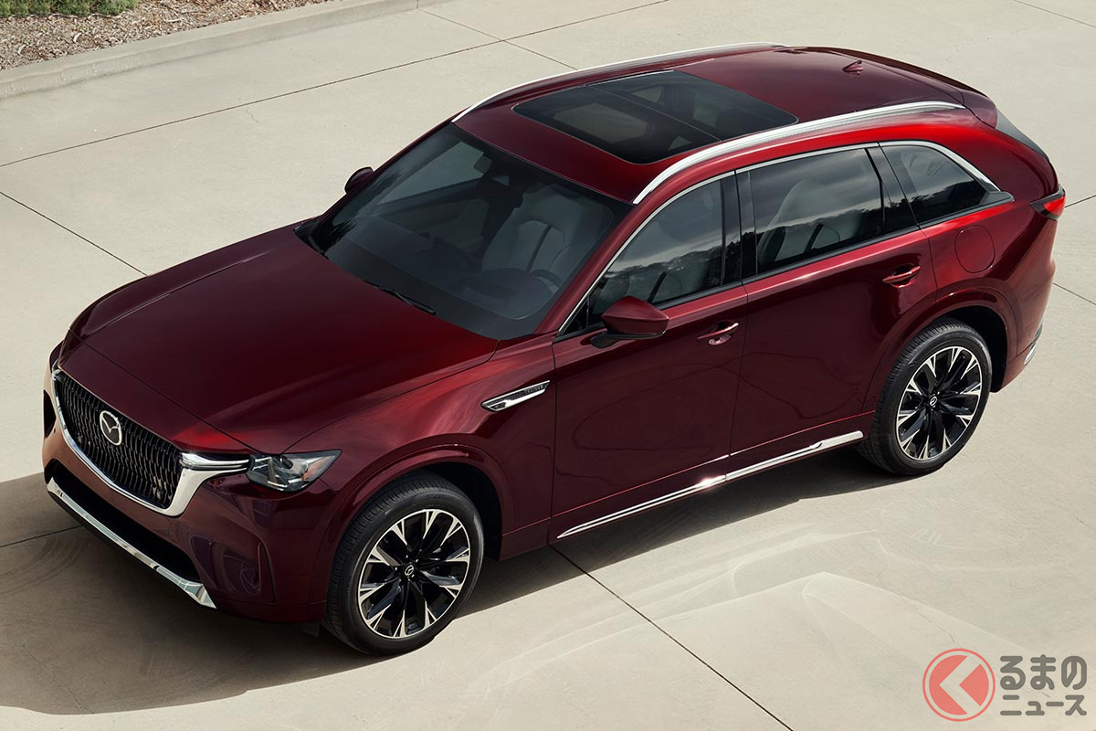 全長5m超の最強マツダ車お披露目！ 新型高級3列SUV「CX-90」米で世界初公開！ 日本の「CX-8」と何が違う？（くるまのニュース） | 自動車情報サイト【新車・中古車】 - carview!