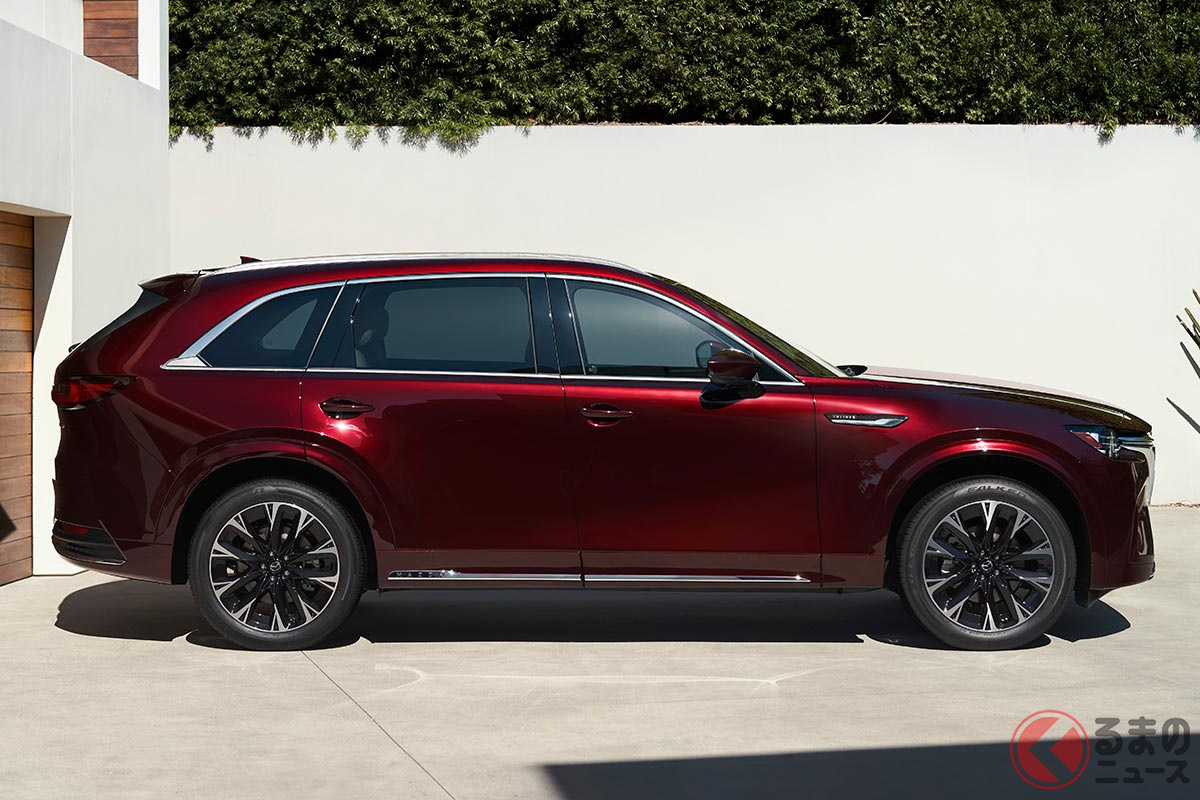 全長5m超の最強マツダ車お披露目！ 新型高級3列SUV「CX-90」米で世界初公開！ 日本の「CX-8」と何が違う？（くるまのニュース） | 自動車情報・ニュース - carview!