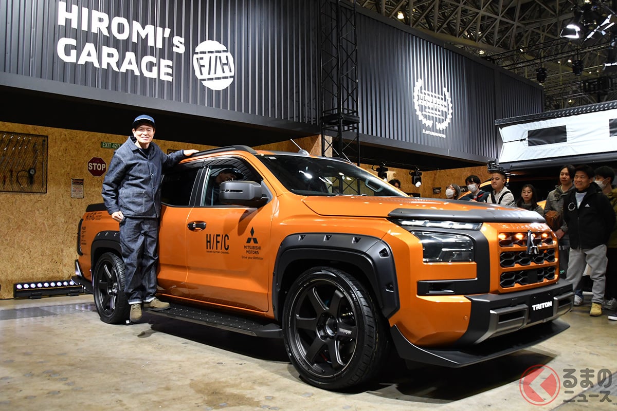 三菱のピックアップトラックをまさかの“車高短”化!? タレントのヒロミさんがTAS2025で公開した愛車「トライトン」を“3人目の息子みたい”だと言う理由（くるまのニュース）の写真(2ページ目 ...