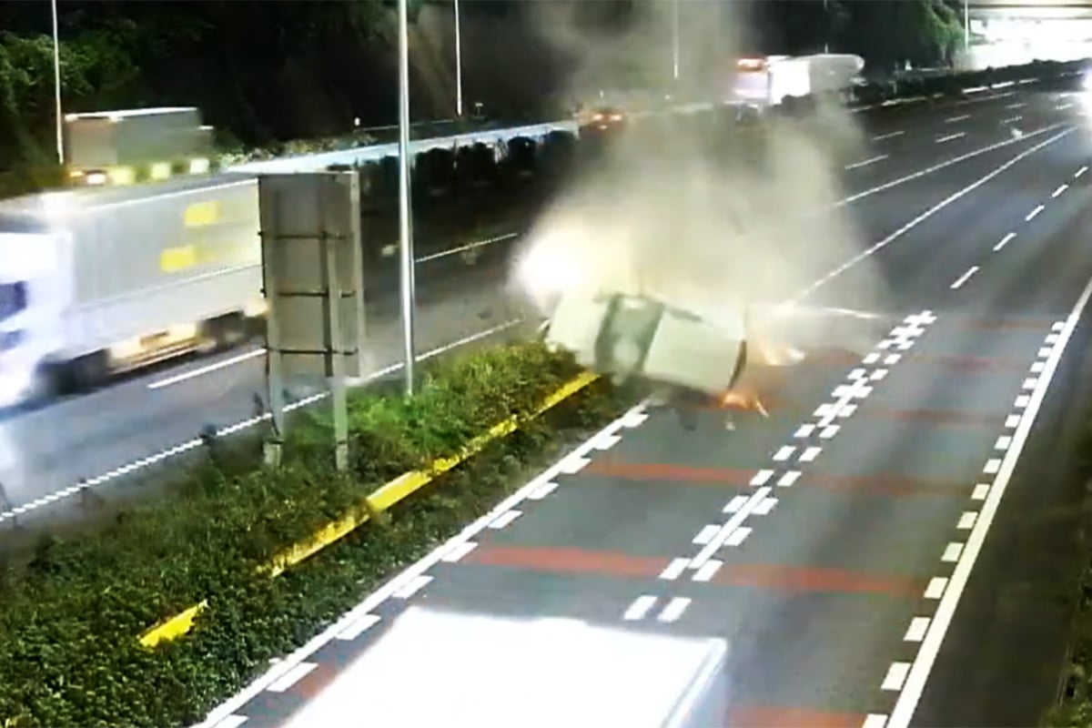 恐怖!? 「ノーブレーキでクルマが衝突・大破」 NEXCOが衝撃映像、投稿！ なぜ「運転中眠くなる？」 GW渋滞中にすぐ出来る「対策」とは（くるまのニュース）(ヘッドライン) | 自動車情報 ...