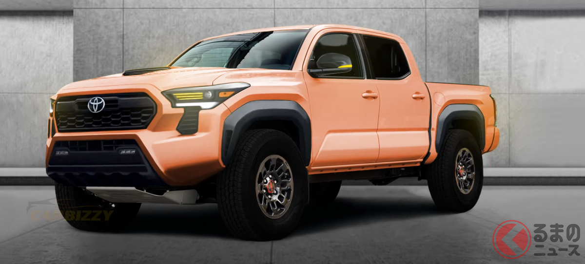 トヨタが「新型モデル」を“めちゃ”チラ見せ！ 全長5m超えボディの“輪郭”明らかに！ 新型「タコマ」米で世界初公開へ（くるまのニュース） | 自動車情報・ニュース - carview!