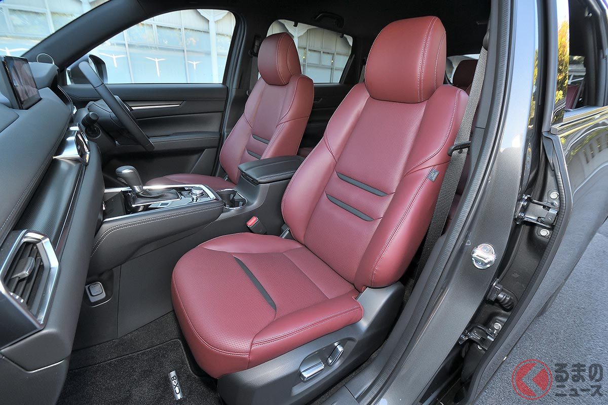 マツダ北米向け新型「高級3列SUV」日本で特別展示！ 全長5m超な「CX-90」実車登場に「迫力スゴイ」 興奮の声続出！（くるまのニュース） | 自動車情報・ニュース - carview!