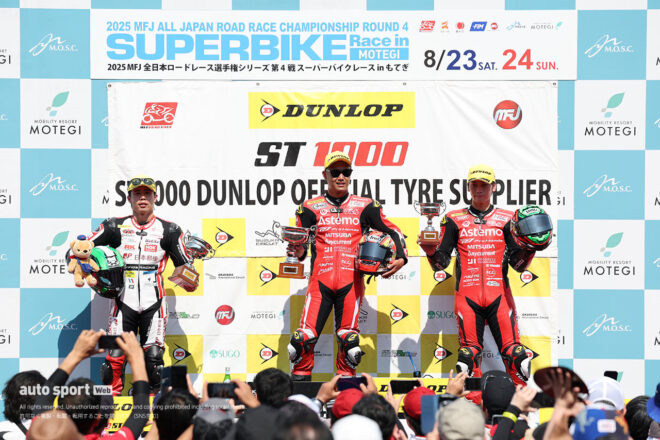 羽田太河が有言実行の2連勝。西村硝は今季初表彰台／2025全日本ロード第4戦もてぎST1000レース2（AUTOSPORT web） | 自動車情報・ニュース - carview!