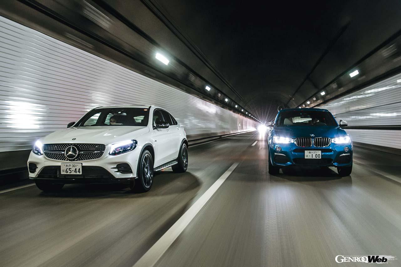 SUVクーペのトップランナー対決！ メルセデスAMG GLC 43とBMW X4 M40iを吟味する 【Playback GENROQ 2017】（GENROQ Web） | 自動車情報サイト ...