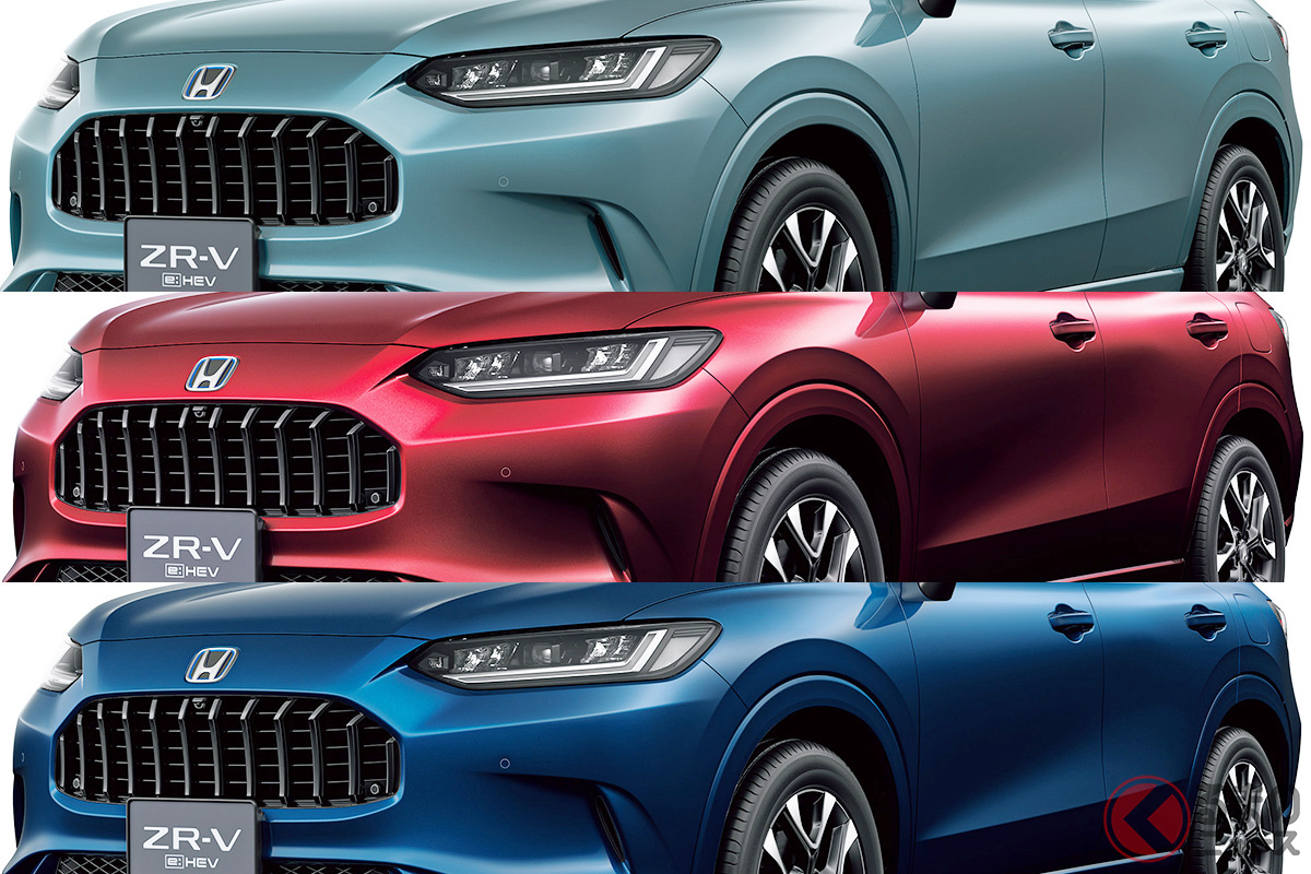 ホンダ 新SUVの色が「オシャ」すぎる！ 来春発売の新型「ZR-V」オトナすぎる「カラバリ」推しは「果物みたいな赤」と「静かな森の緑」!?（くるまのニュース） | 自動車情報・ニュース ...