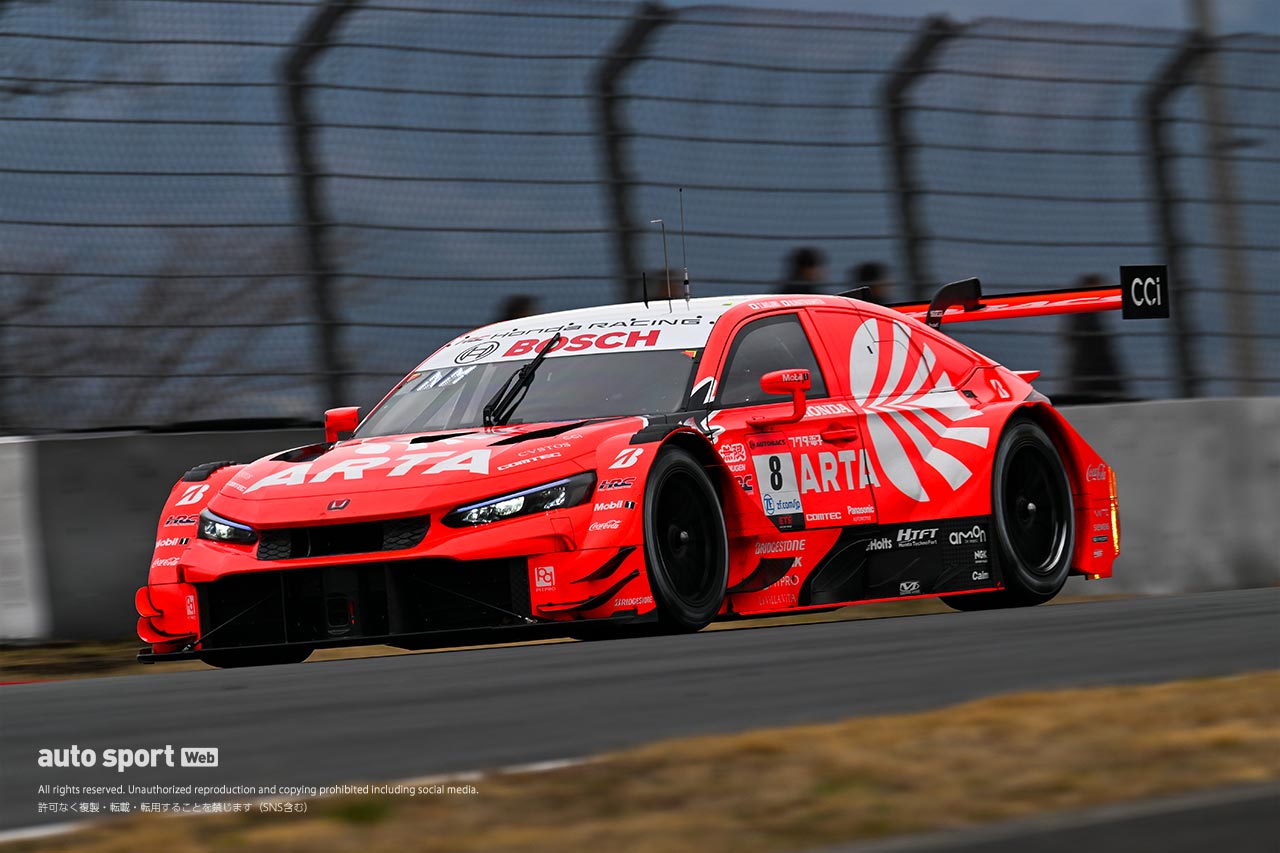 スーパーGT富士公式テストは2日目。ウエットからドライに変わる路面で8号車ARTAシビックが最速（AUTOSPORT web） | 自動車情報・ニュース - carview!