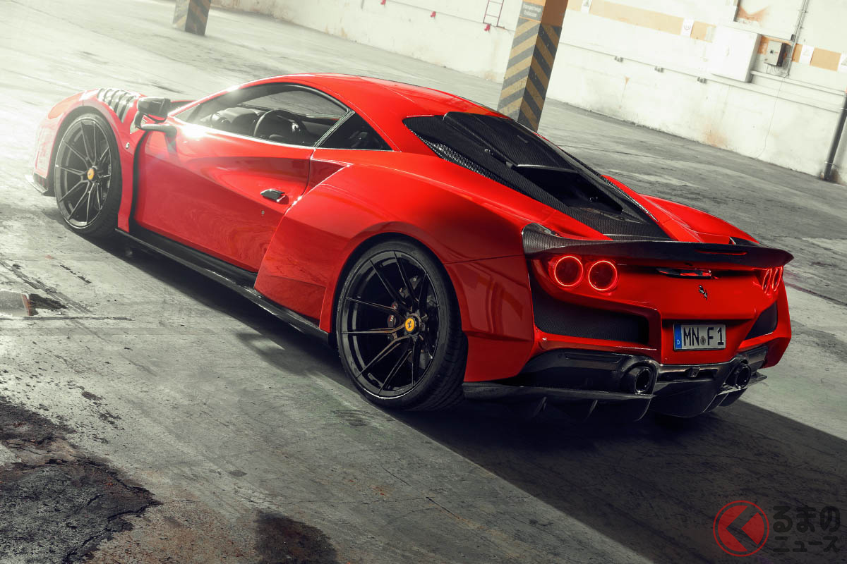 【15台限定】フェラーリ「f8トリブート」をワイドボディ化！ ノビテック・nラルゴの新たな挑戦（くるまのニュース） 自動車情報サイト【新車