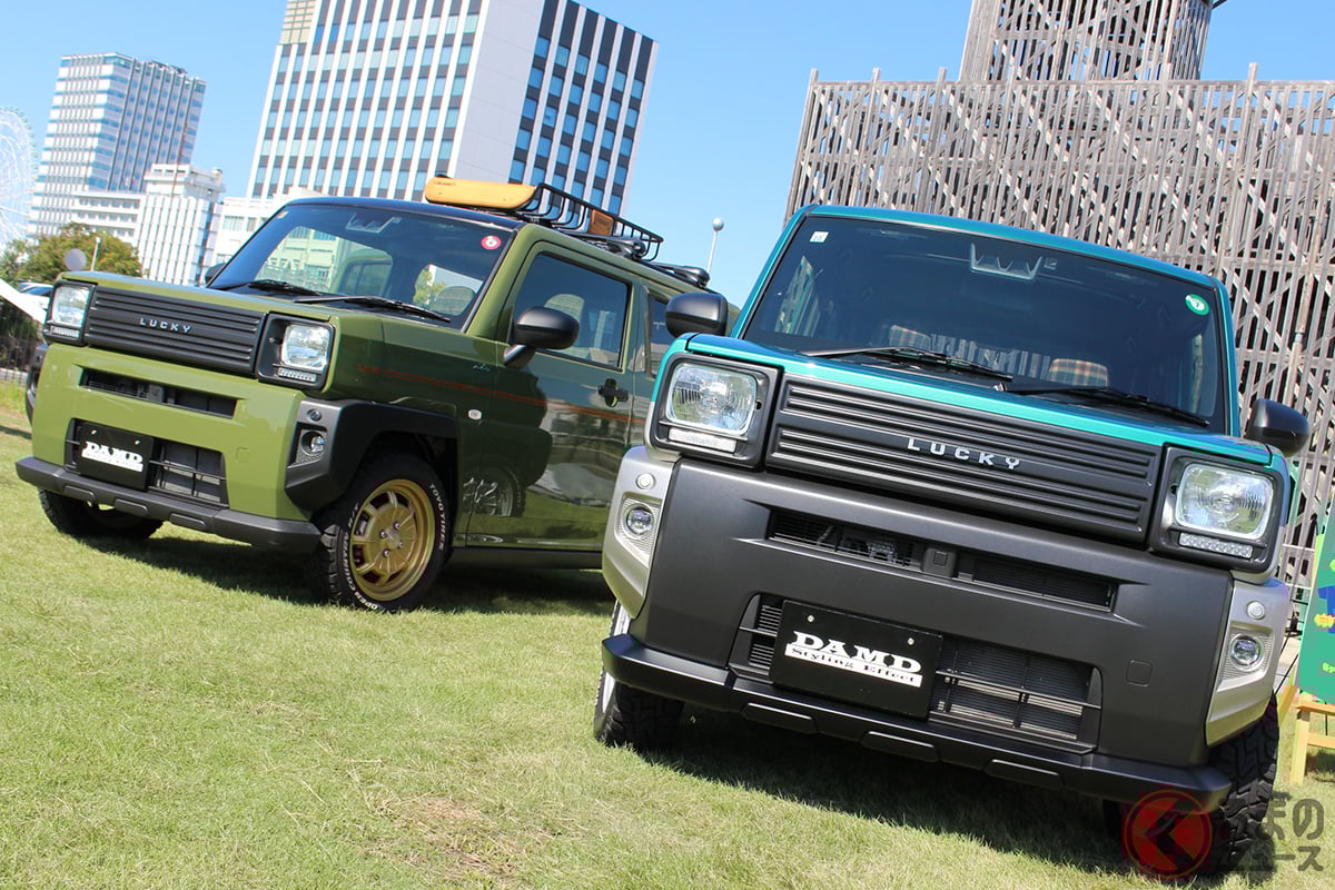 現行ダイハツ「タフト」を初代「ロッキー」のレトロフェースにチェンジ！？「DAMD PARTY 2024」で初公開された2台の謎のクルマとは（くるまのニュース） | 自動車情報・ニュース ...