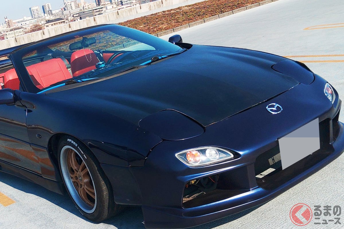 「マツダ車なの…？」 屋根あき「RX-7カブリオレ」SNS投稿で注目！ ロータリー非搭載なドロドロ音に驚愕!? 意外なベース車とは（くるまのニュース） | 自動車情報・ニュース - carview!