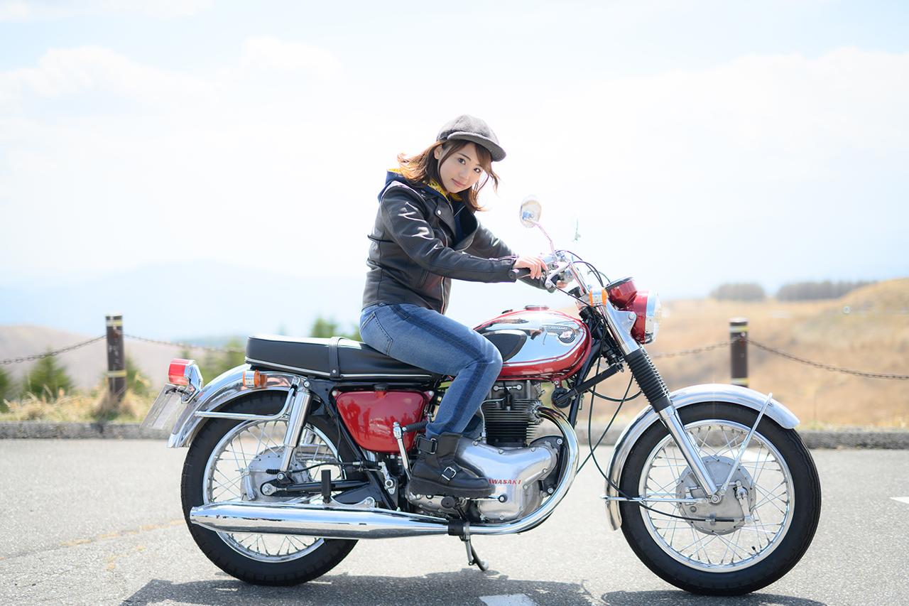 平嶋夏海×KAWASAKI 650-W1【オートバイ女子部のフォトアルバム】（webオートバイ） | 自動車情報・ニュース - carview!